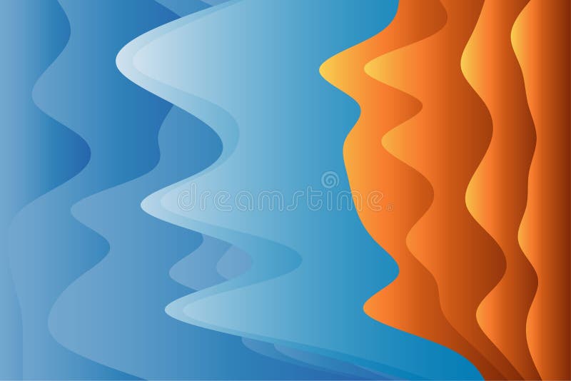 Abstract Background with Various Color Wave Shape. Stock Vector ...