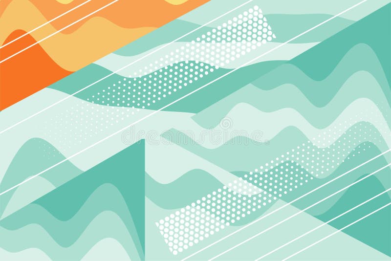 Abstract Background of Colors Wave with Geometric Shapes Ornaments ...