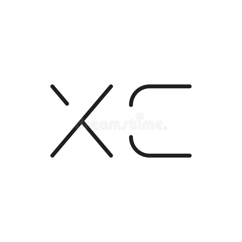 Xc Initial Letter Vector Logo Icon Stock Vector - Illustration of mark ...