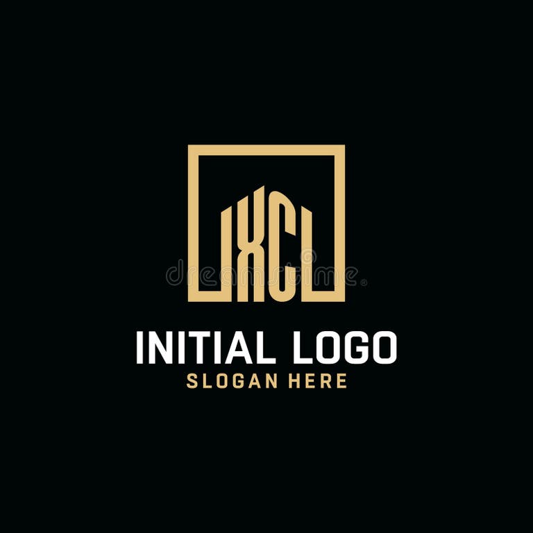 XC Initial Monogram Logo Design with Square Shape Design Ideas Stock ...