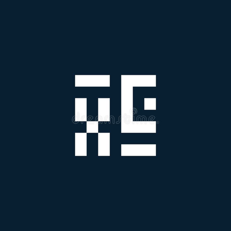 XC Initial Monogram Logo with Geometric Style Stock Illustration ...