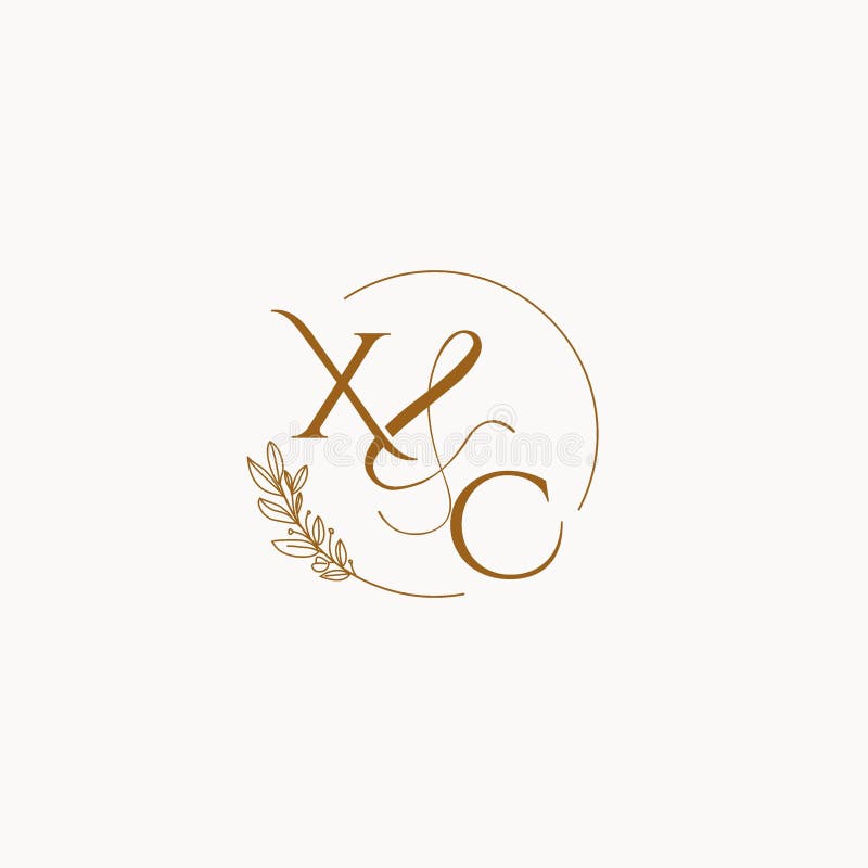 XC Initial Wedding Monogram Logo Stock Illustration - Illustration of ...