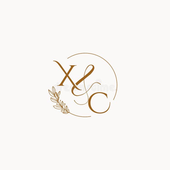 XC Initial Wedding Monogram Logo Stock Illustration - Illustration of ...
