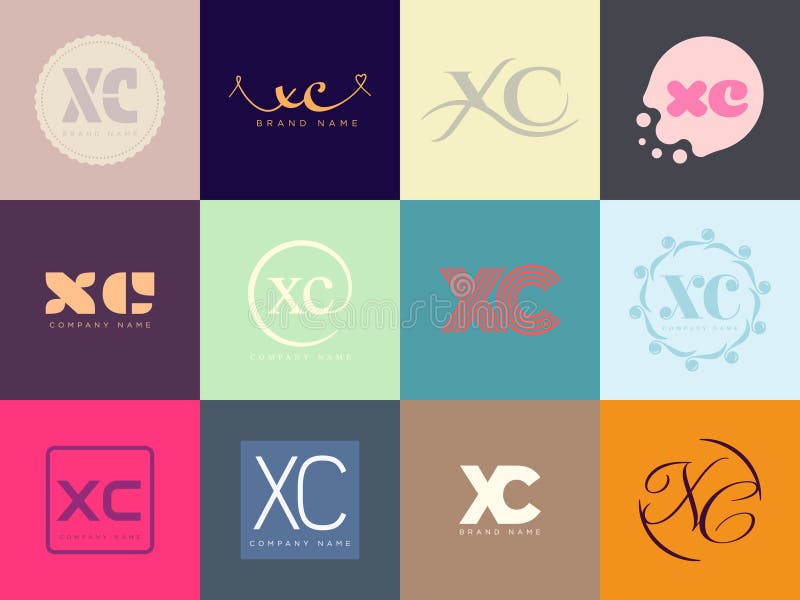 XC Logo Company Template. Letter X and C Logotype Stock Vector ...