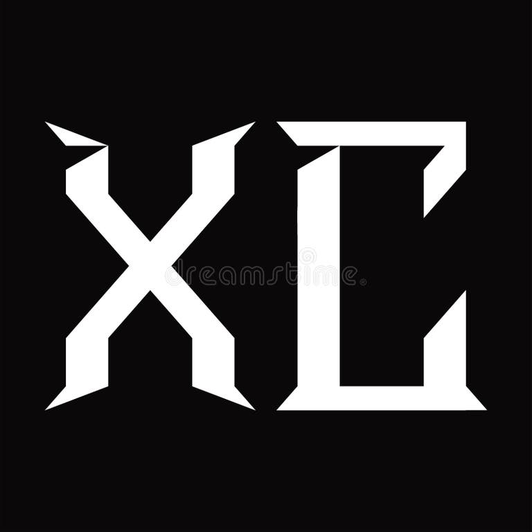 XC Logo Monogram with Slice Shape Design Template Stock Vector ...