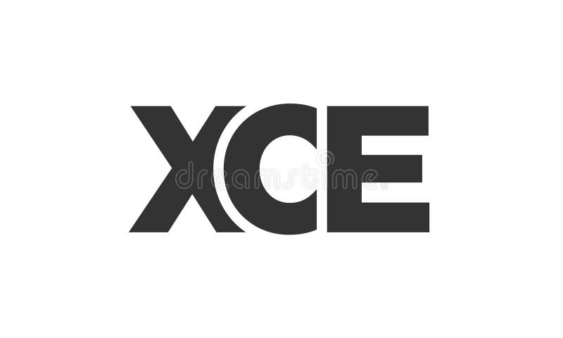 XCE Logo Design Template with Strong and Modern Bold Text. Initial ...