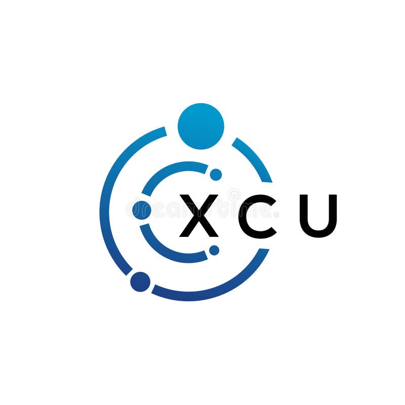 XCU Letter Technology Logo Design on White Background. XCU Creative ...