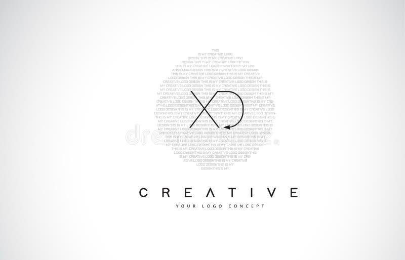 XD X D Logo Design with Black and White Creative Text Letter Vector ...