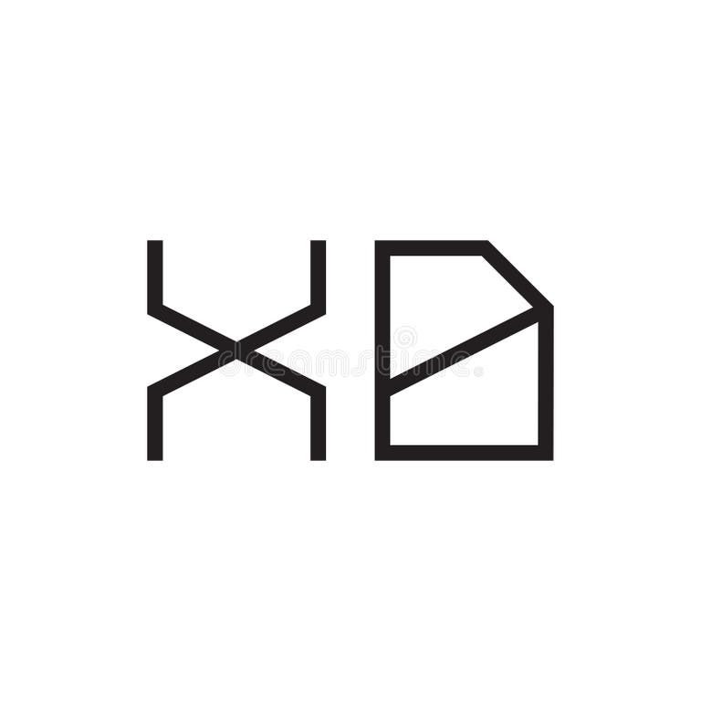 Xd Initial Letter Vector Logo Icon Stock Vector - Illustration of ...
