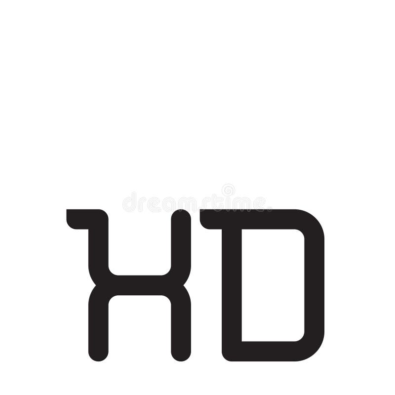 Xd Initial Letter Vector Logo Icon Stock Vector - Illustration of ...
