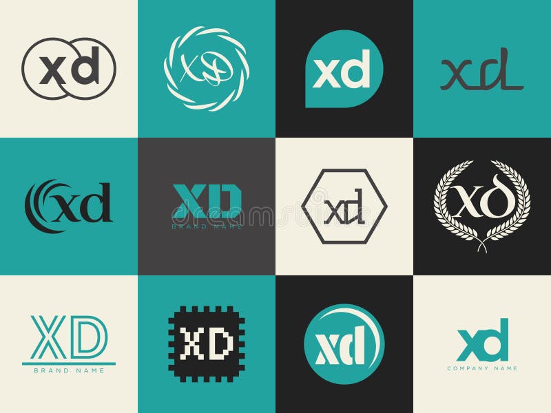 XD Logo Company Template. Letter X and D Logotype Stock Vector ...