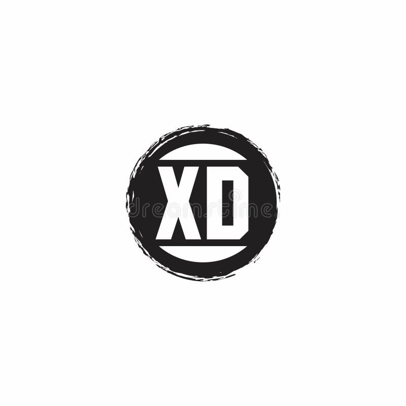 XD Logo Initial Letter Monogram with Abstrac Circle Shape Design ...