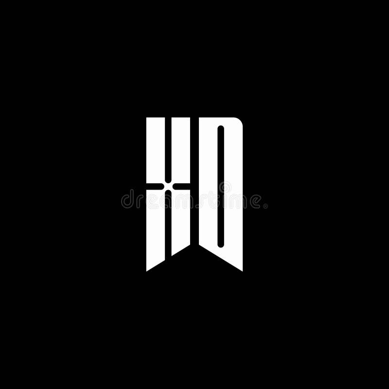 XD Logo Monogram with Emblem Style Isolated on Black Background Stock ...