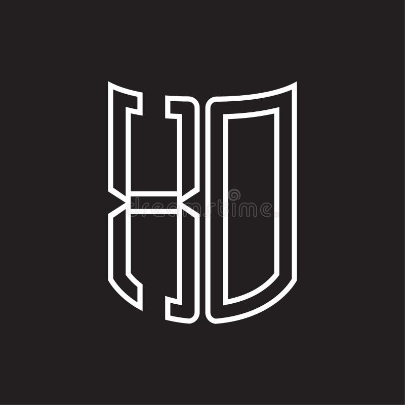 XD Logo Monogram with Ribbon Style Outline Design Template Stock ...