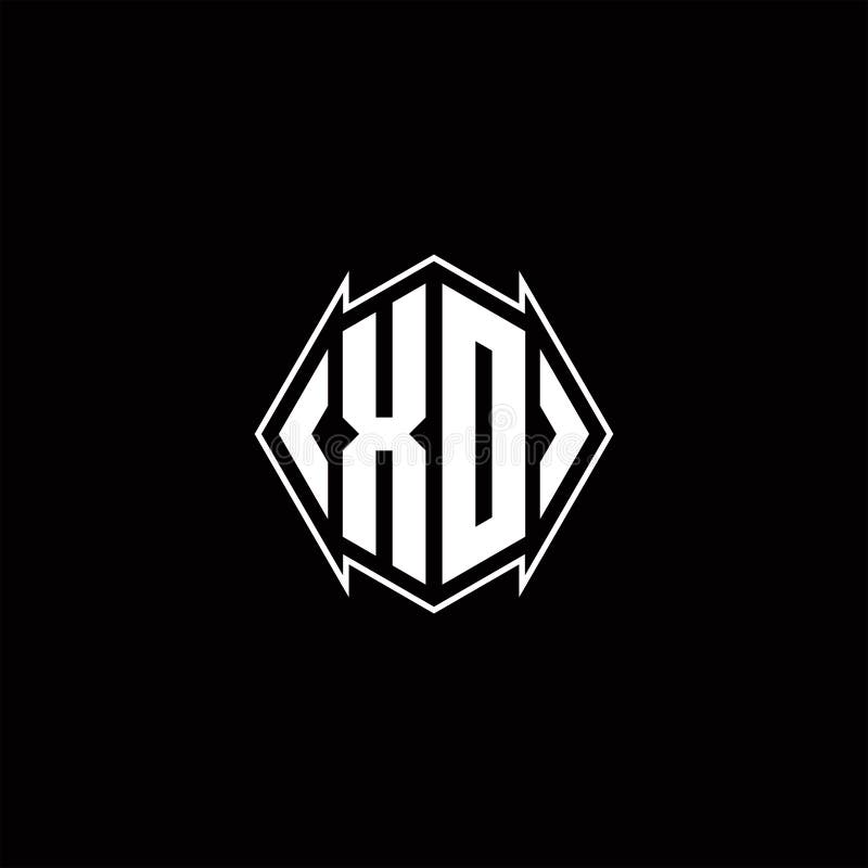 XD Logo Monogram with Shield Shape Designs Template Stock Vector ...