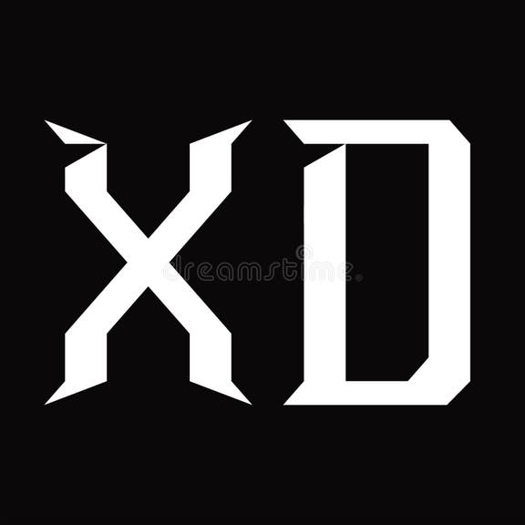 XD Logo Monogram with Slice Shape Design Template Stock Vector ...