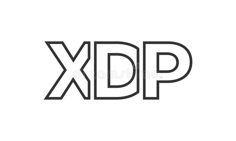 XDP Logo Design Template with Strong and Modern Bold Text. Initial ...