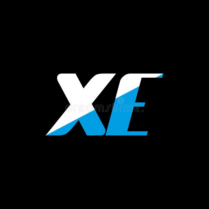XE Letter Logo Design on Black Background. XE Creative Initials Letter ...