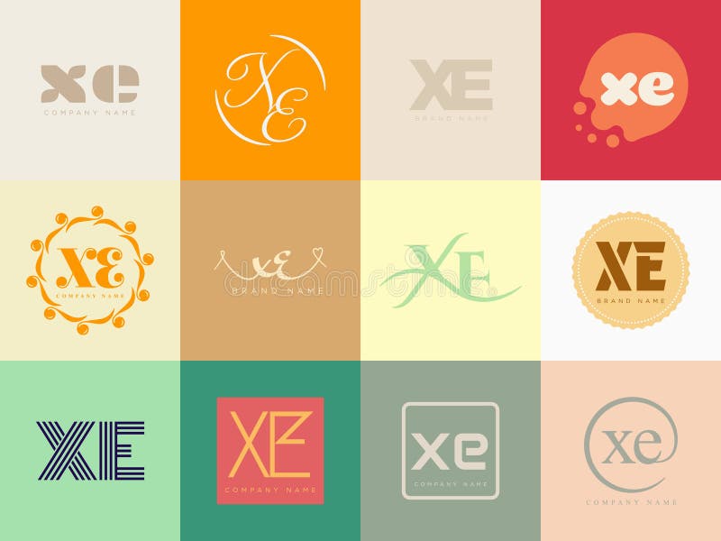 XE Logo Company Template. Letter X and E Logotype Stock Illustration ...