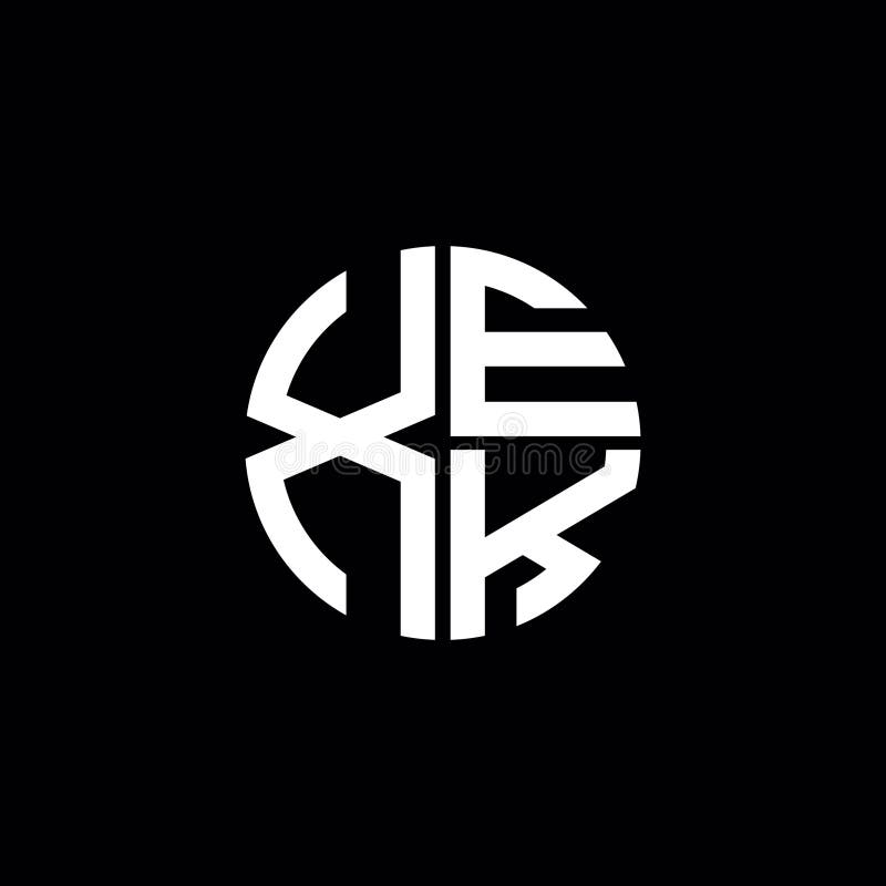 XEK Logo XEK Icon XEK Monogram XEK Letter Minimalist Circle Flat Unique ...