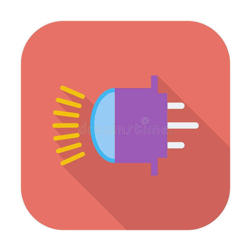 Xenon car lamp flat icon stock vector. Illustration of lamp - 89290360