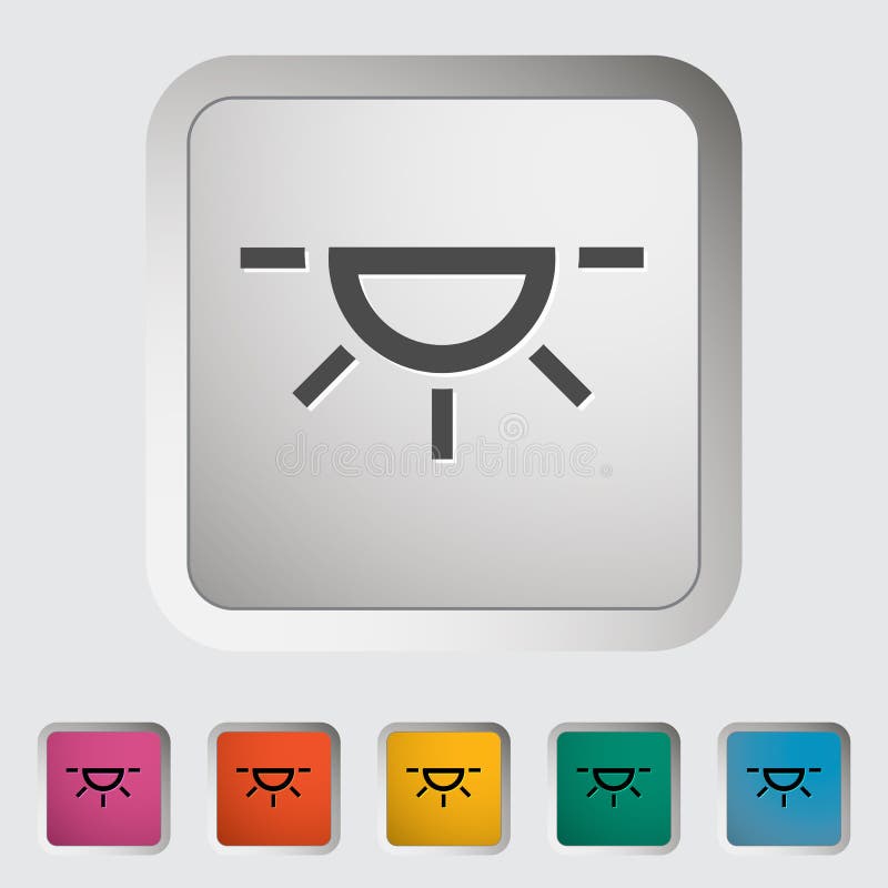 Xenon car lamp icon stock vector. Illustration of symbol - 89291193