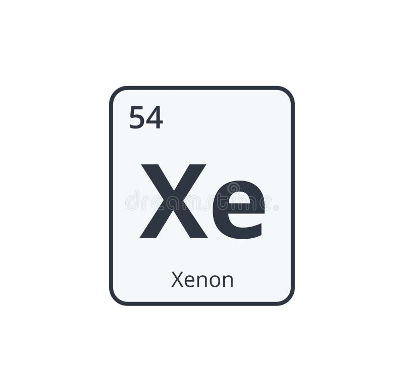 Xenon Chemical Symbol. Graphic for Science Designs Stock Vector ...
