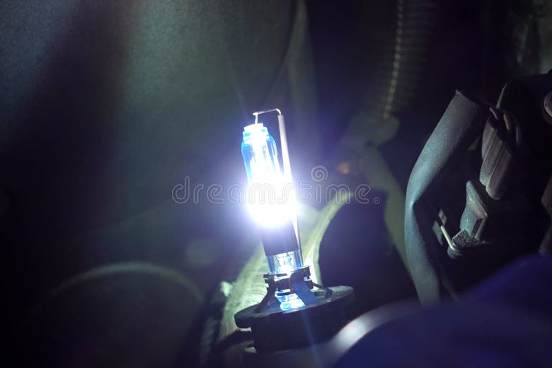 Xenon lamp for car stock photo. Image of conversion - 154015950