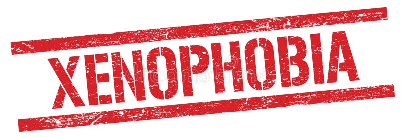 XENOPHOBIA Text on Red Grungy Rectangle Stamp Stock Illustration ...