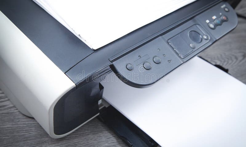 Xerox Printer Machine and Papers on the Desk Stock Image - Image of ...