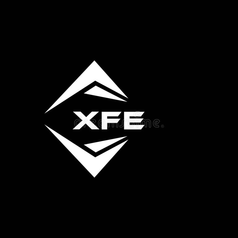 XFE Abstract Technology Logo Design on Black Background. XFE Creative ...