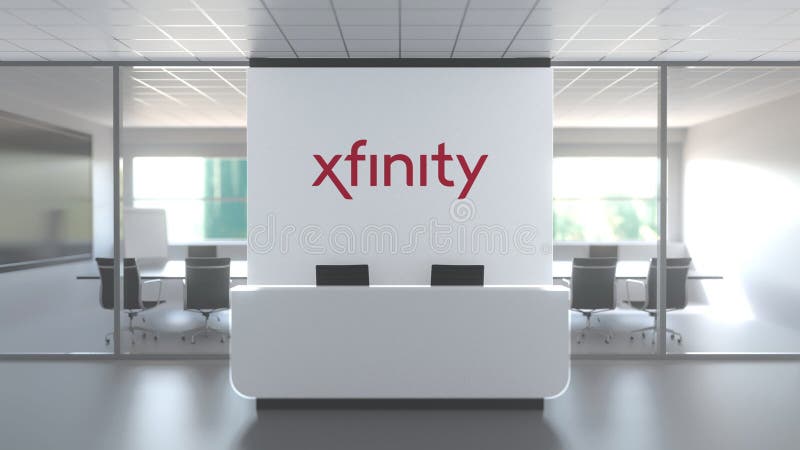 XFINITY Logo Above Reception Desk in the Modern Office, Editorial ...