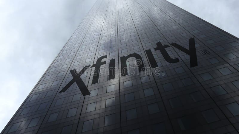 Xfinity Logo on a Skyscraper Facade Reflecting Clouds. Editorial 3D ...
