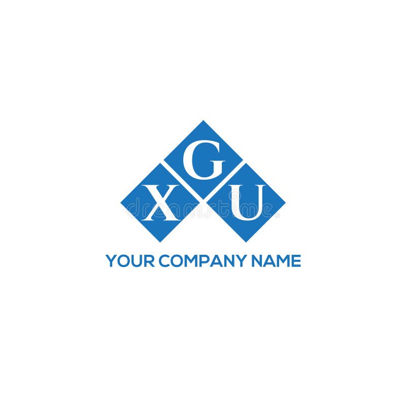 XGU Letter Logo Design on WHITE Background. XGU Creative Initials ...
