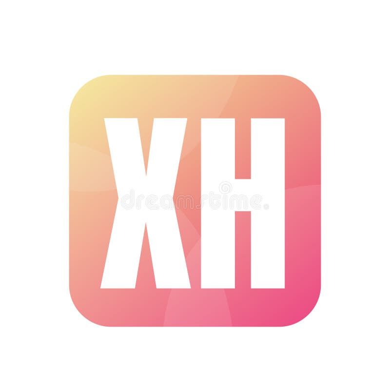 XH Letter Logo Design with Simple Style Stock Vector - Illustration of ...