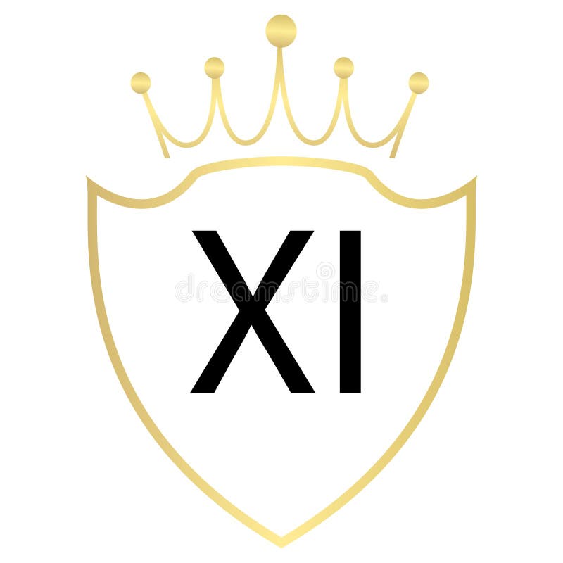 XI Letter Logo Design with Simple Style Stock Illustration ...