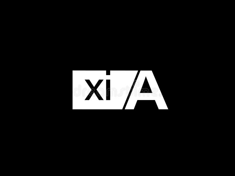 XIA Logo and Graphics Design Vector Art, Icons Isolated on Black ...