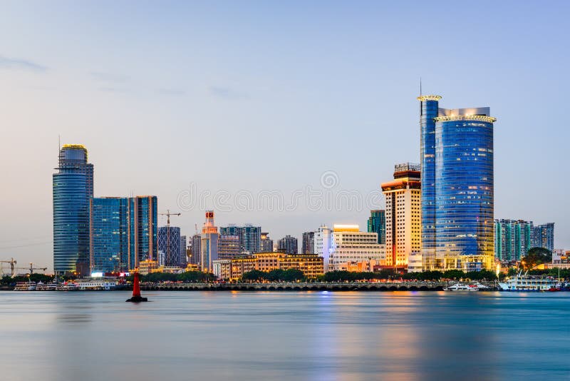 Xiamen, China City Skyline stock image. Image of asian - 47525703