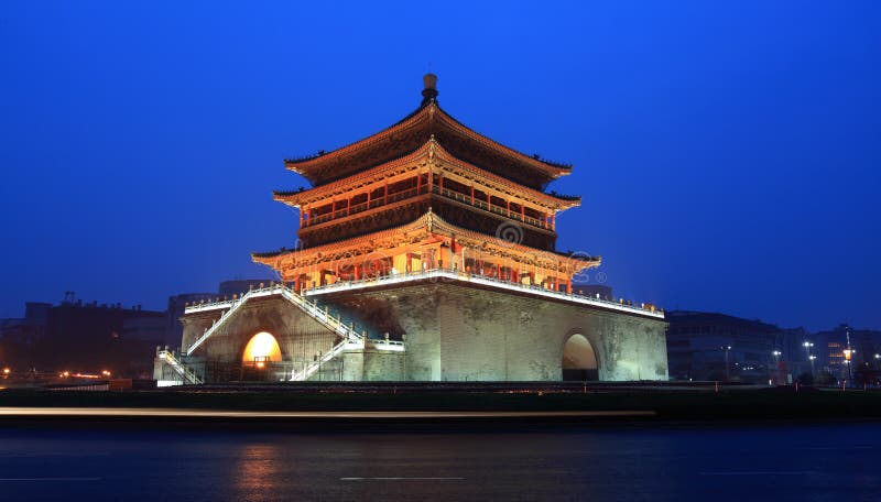 Ancient City Gate Tower in Xi an of China Stock Photo - Image of ...