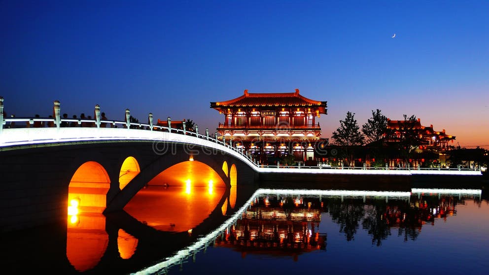 Xian,China stock photo. Image of bridge, famous, china - 6732642