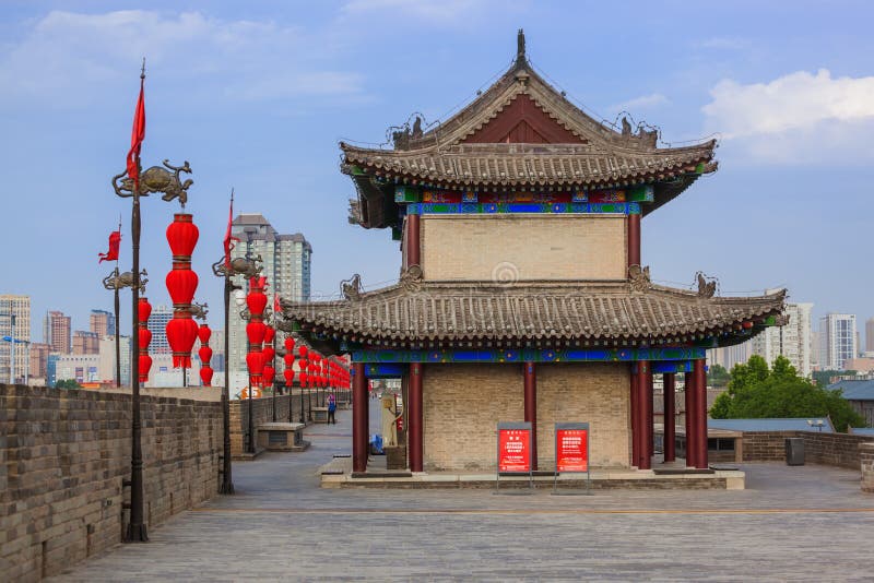 Xian, China - May 18, 2018: North Wall of Old Town Editorial Image ...