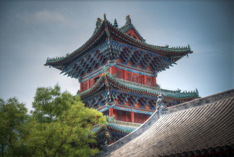 Xian Wall stock photo. Image of flag, tourism, xian, road - 96128424