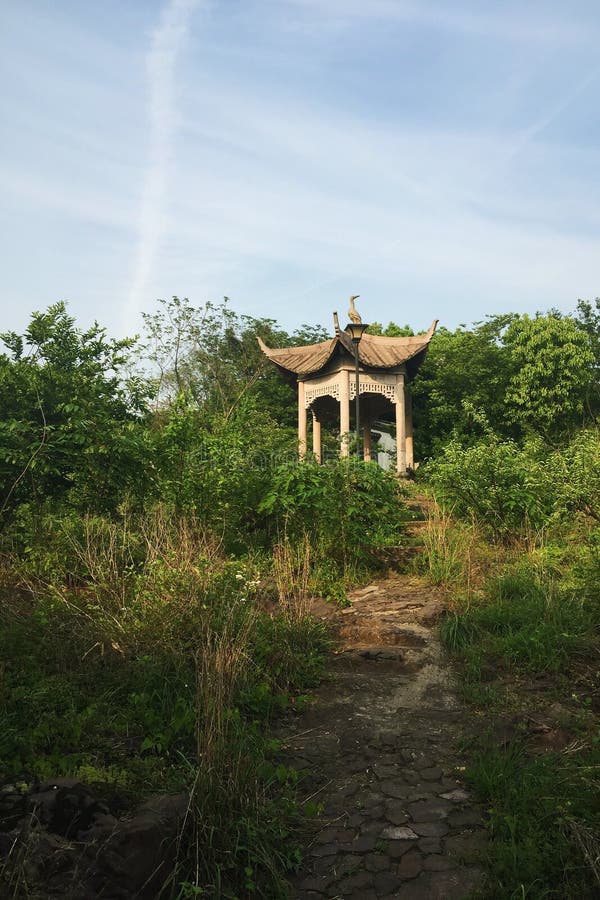Xiaoshan Hangzhou Beigan Mountain Stock Photo - Image of pavilion ...