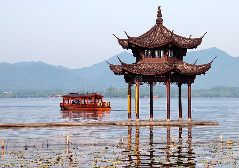 Xihu lake stock photo. Image of summer, tourism, romantic - 14904666