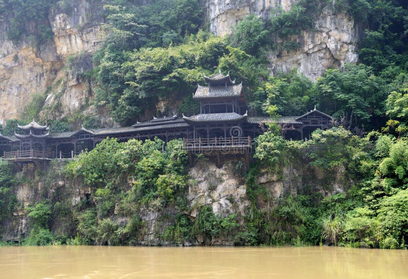 Xiling gorge scenery stock photo. Image of trees, tourism - 43378278