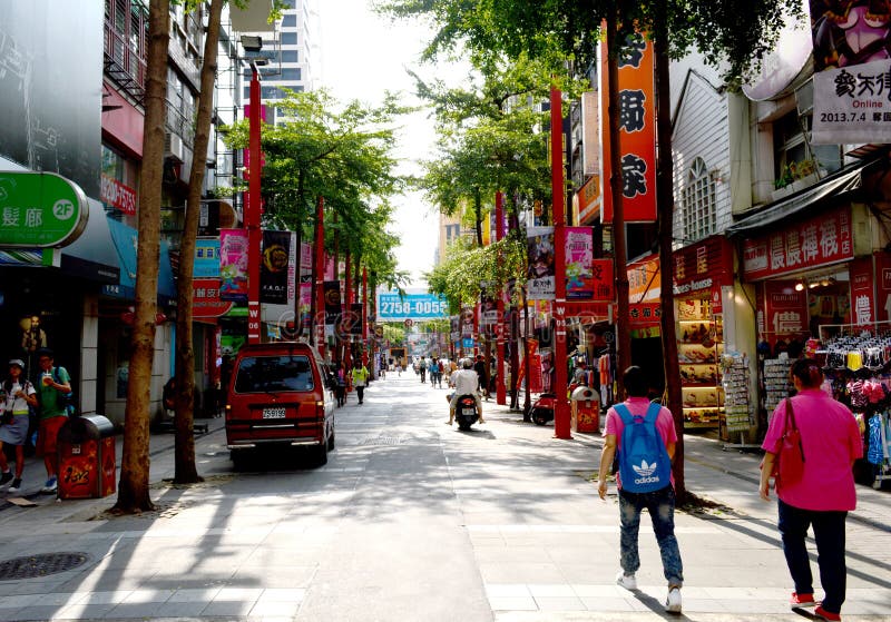 XiMen CBD editorial image. Image of ximen, traveler, signs - 36639705