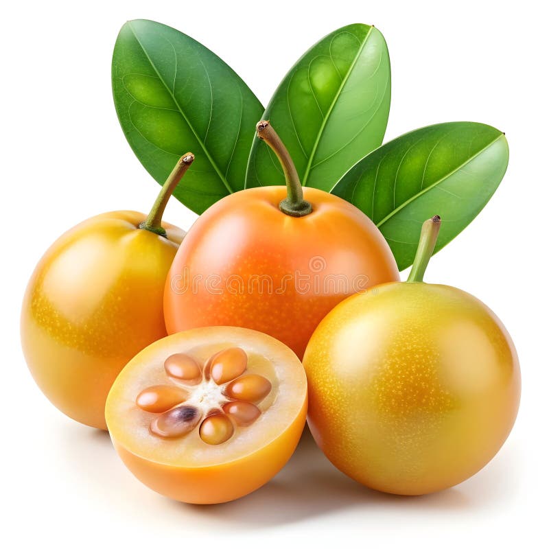 Ximenia Fruit Isolated on White Stock Illustration - Illustration of ...