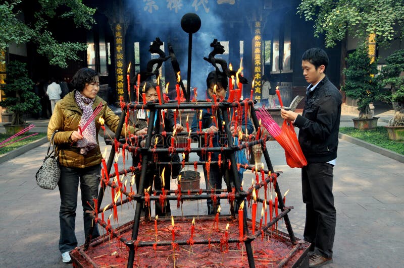 Xindu, China: Bao Guang Temple Editorial Stock Image - Image of guang ...