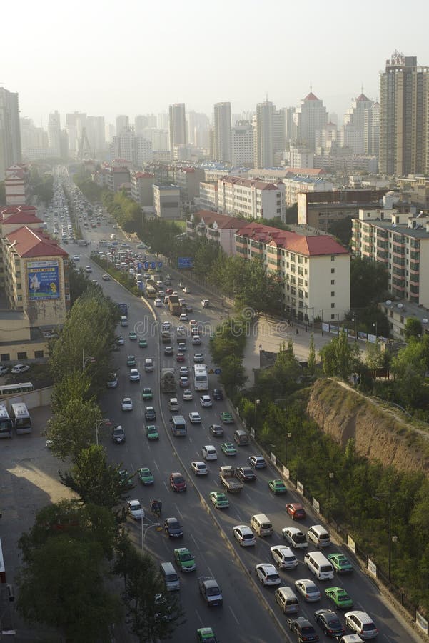 Xining City editorial image. Image of china, night, architecture - 55309590