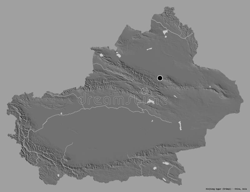 Xinjiang Uygur, Autonomous Region of China, on Solid. Bilevel Stock ...